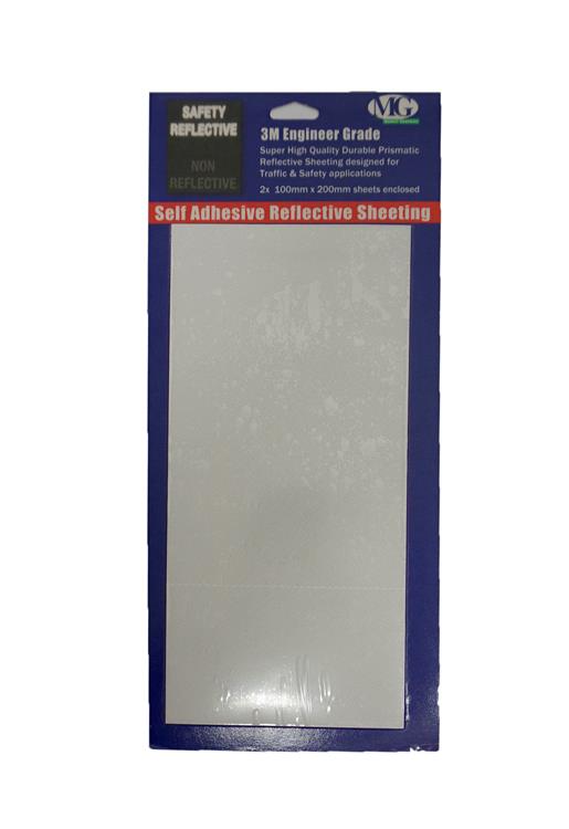 White Adhesive Reflective Sheet x2 – Electric Bike Team